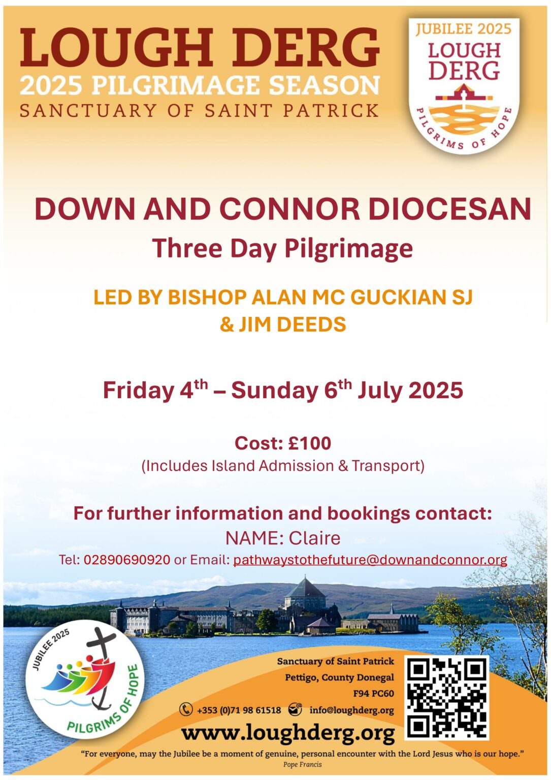 Down and Connor Diocese Lough Derg Pilgrimage – Holy Family Parish